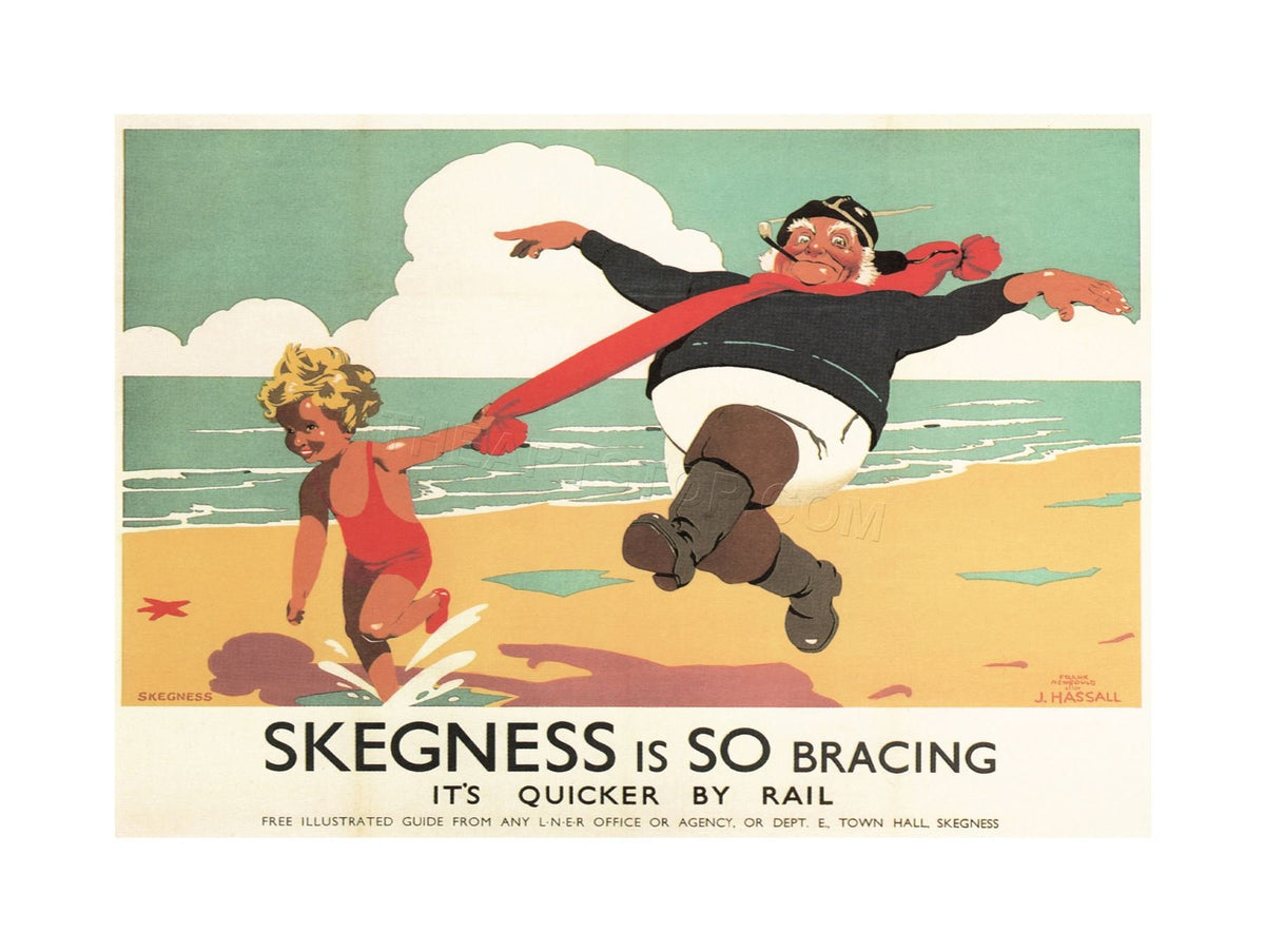 Travel Lner Railway Beach Skegness Lincolnshire UK Poster — funkyprint